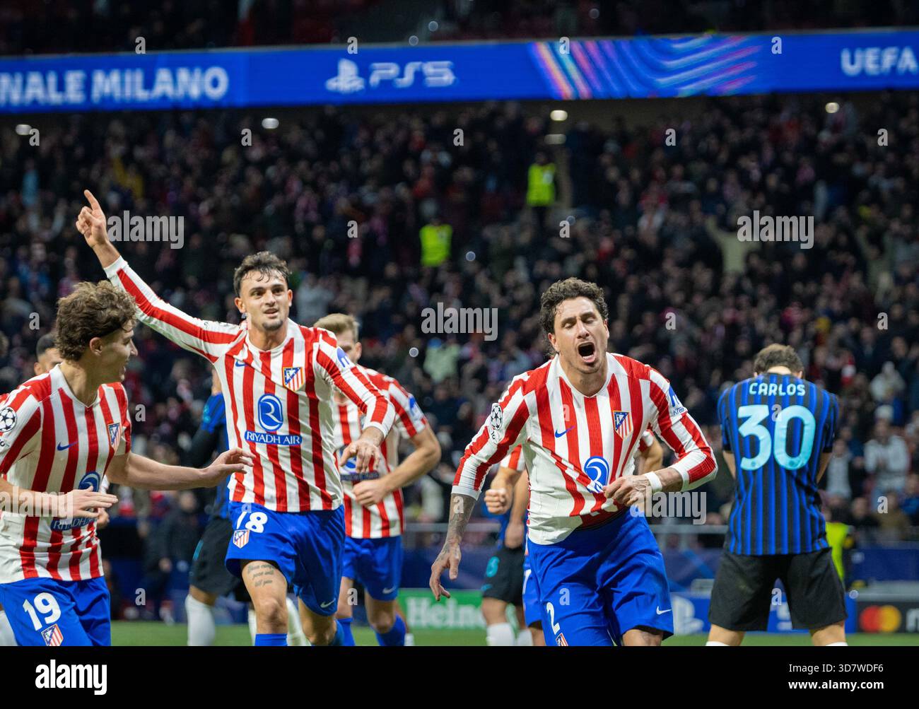 Madrid, Spain. 26th Nov, 2025. Jose Maria Gimenez (Atletico de Madrid ...