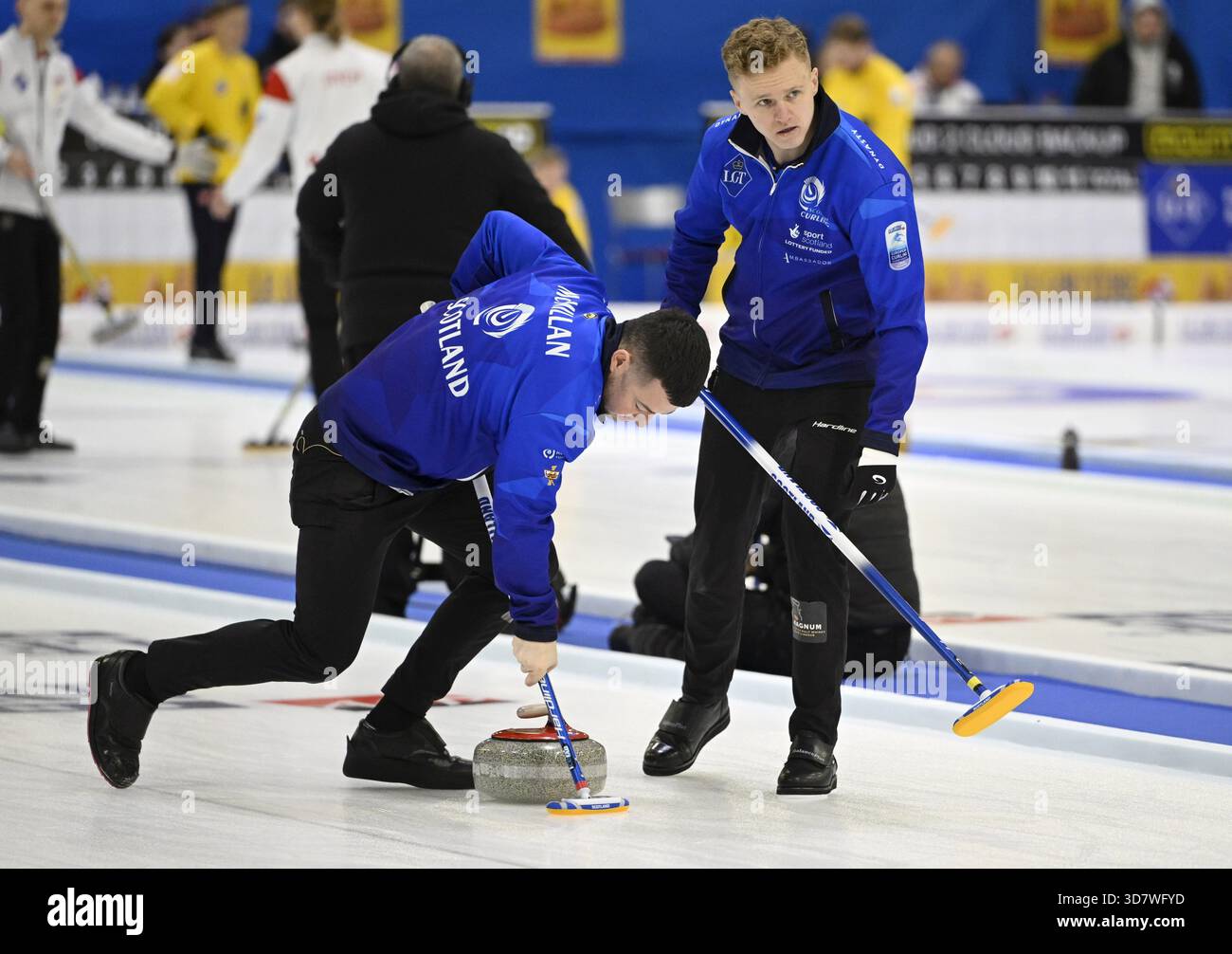 Team Scotland in action during the 2025 European Curling Championships ...