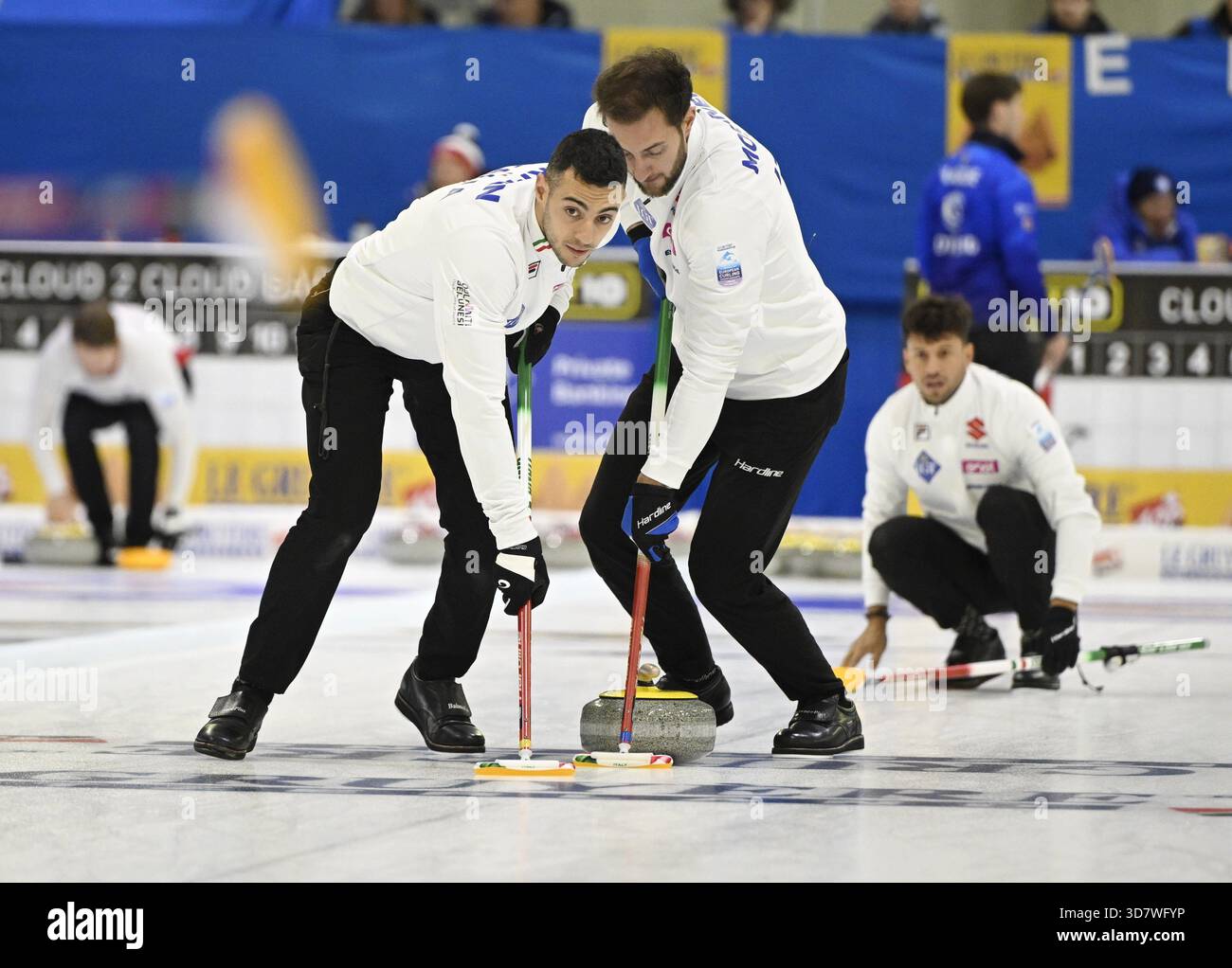 Team Italy in action during the 2025 European Curling Championships in ...