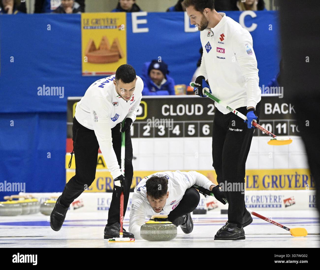 Team Italy in action during the 2025 European Curling Championships in ...