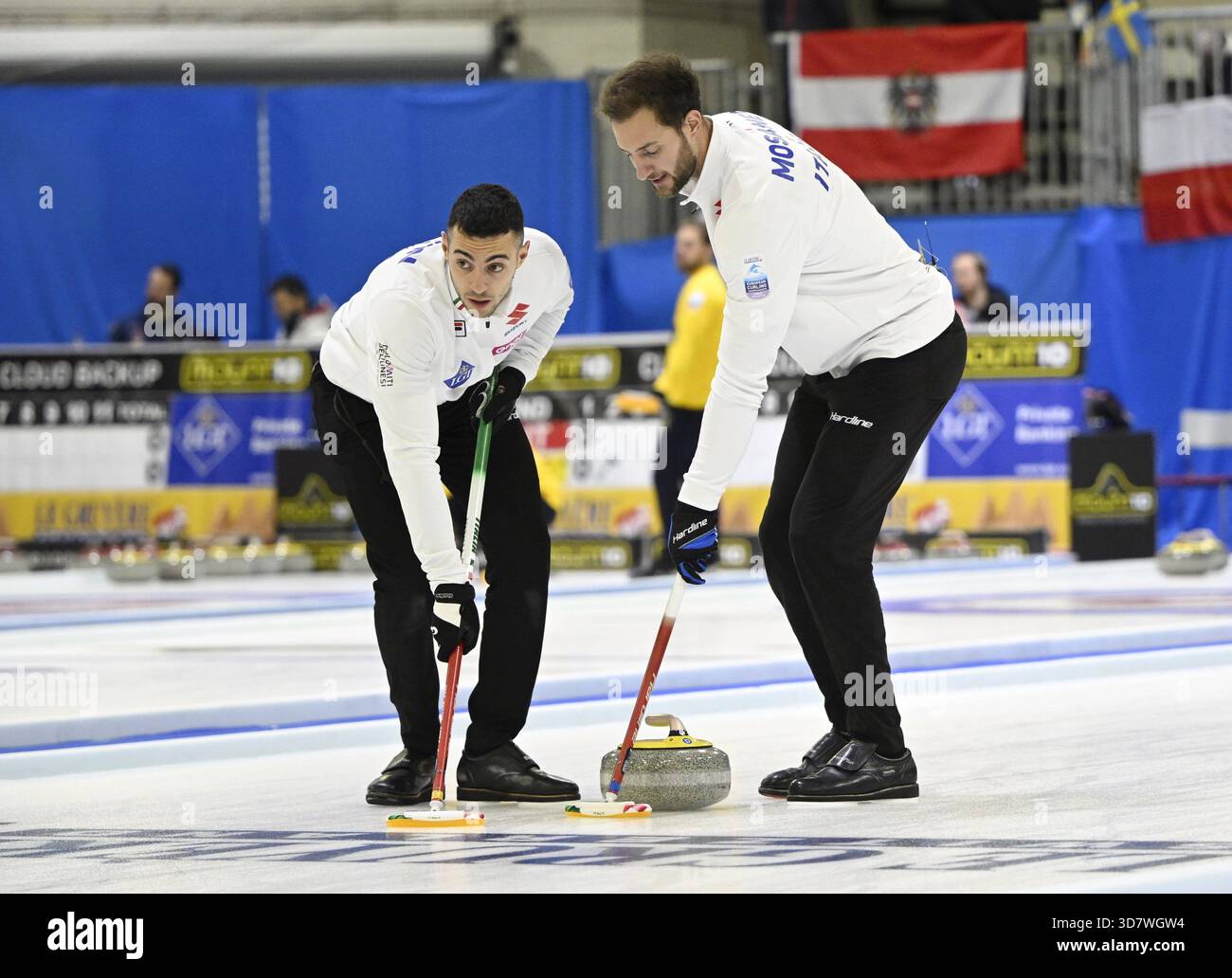 Team Italy in action during the 2025 European Curling Championships in ...