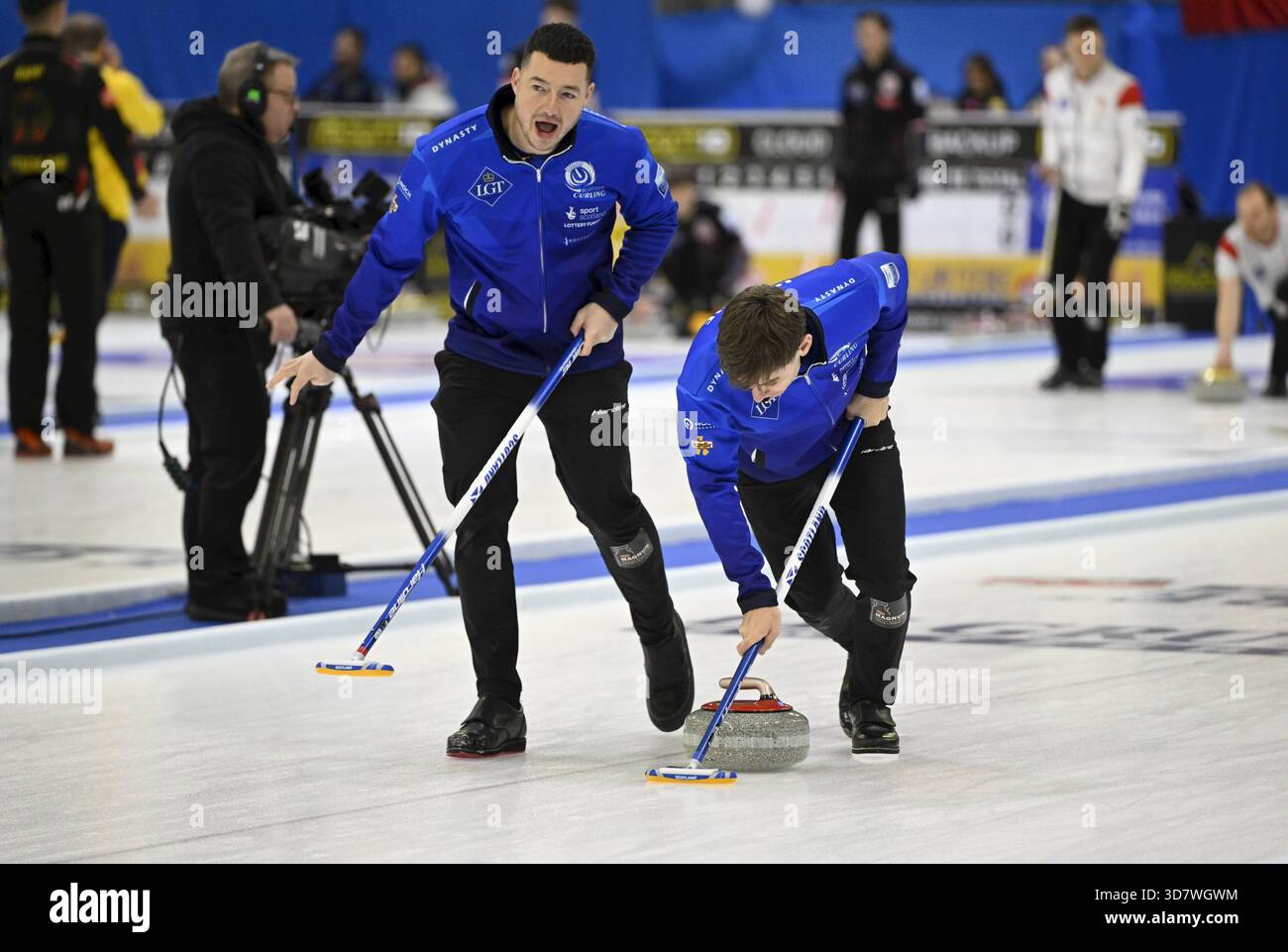 Team Scotland in action during the 2025 European Curling Championships ...