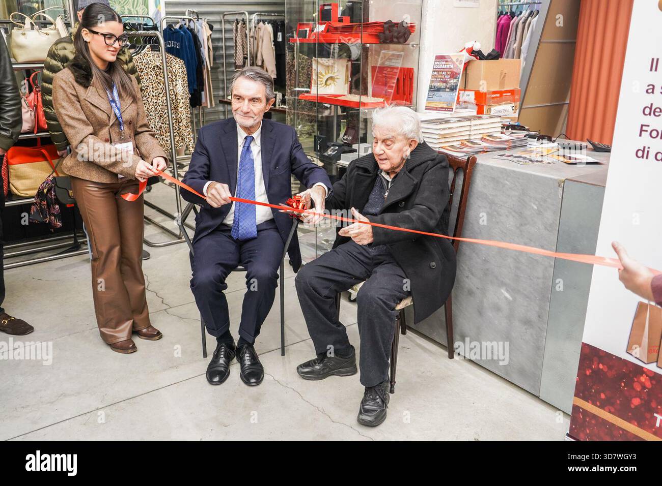 MILAN - Inauguration of Don Antonio Mazzi's "Solidarity Space" at the ...