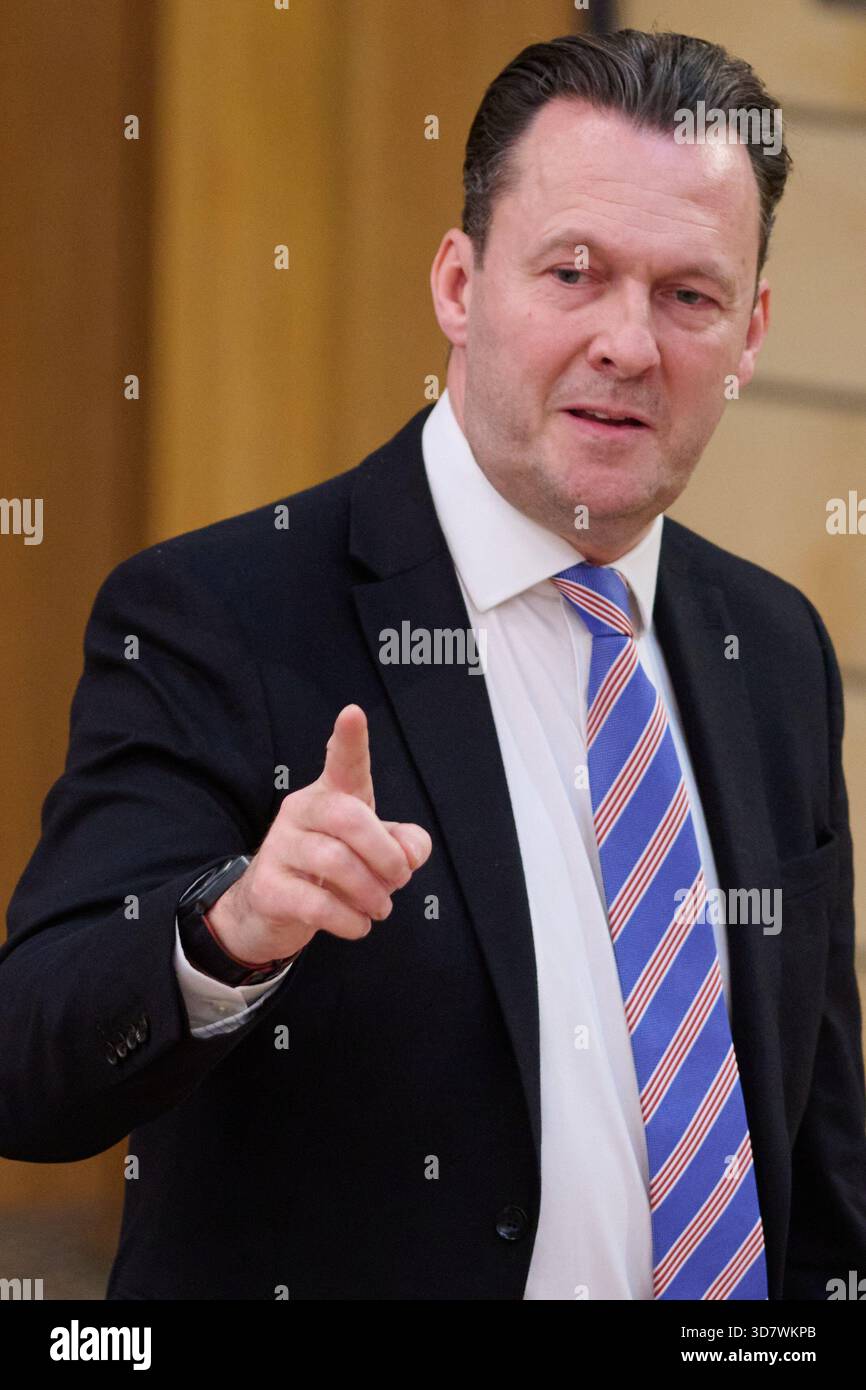 Edinburgh Scotland, UK 27 November 2025. Scottish Conservative leader ...