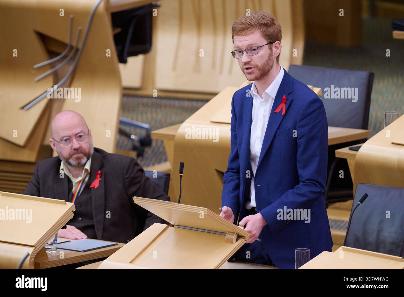 Edinburgh Scotland, UK 27 November 2025. Ross Greer MSP at the Scottish ...
