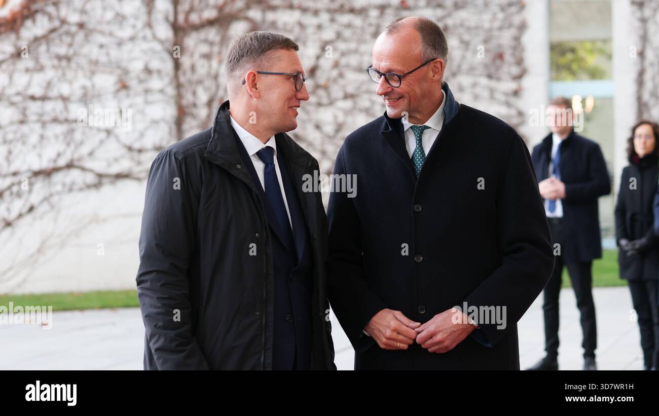 Berlin, Germany, 27th Nov. 2025. Federal Chancellor Friedrich Merz ...