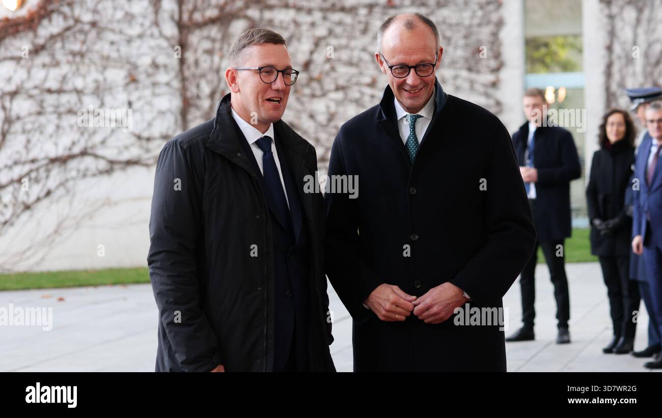 Berlin, Germany, 27th Nov. 2025. Federal Chancellor Friedrich Merz ...