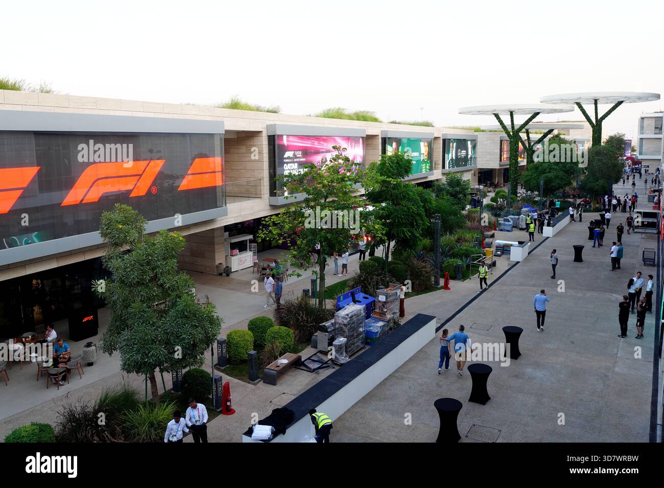 A general view of the paddock at the Lusail International Circuit ahead ...