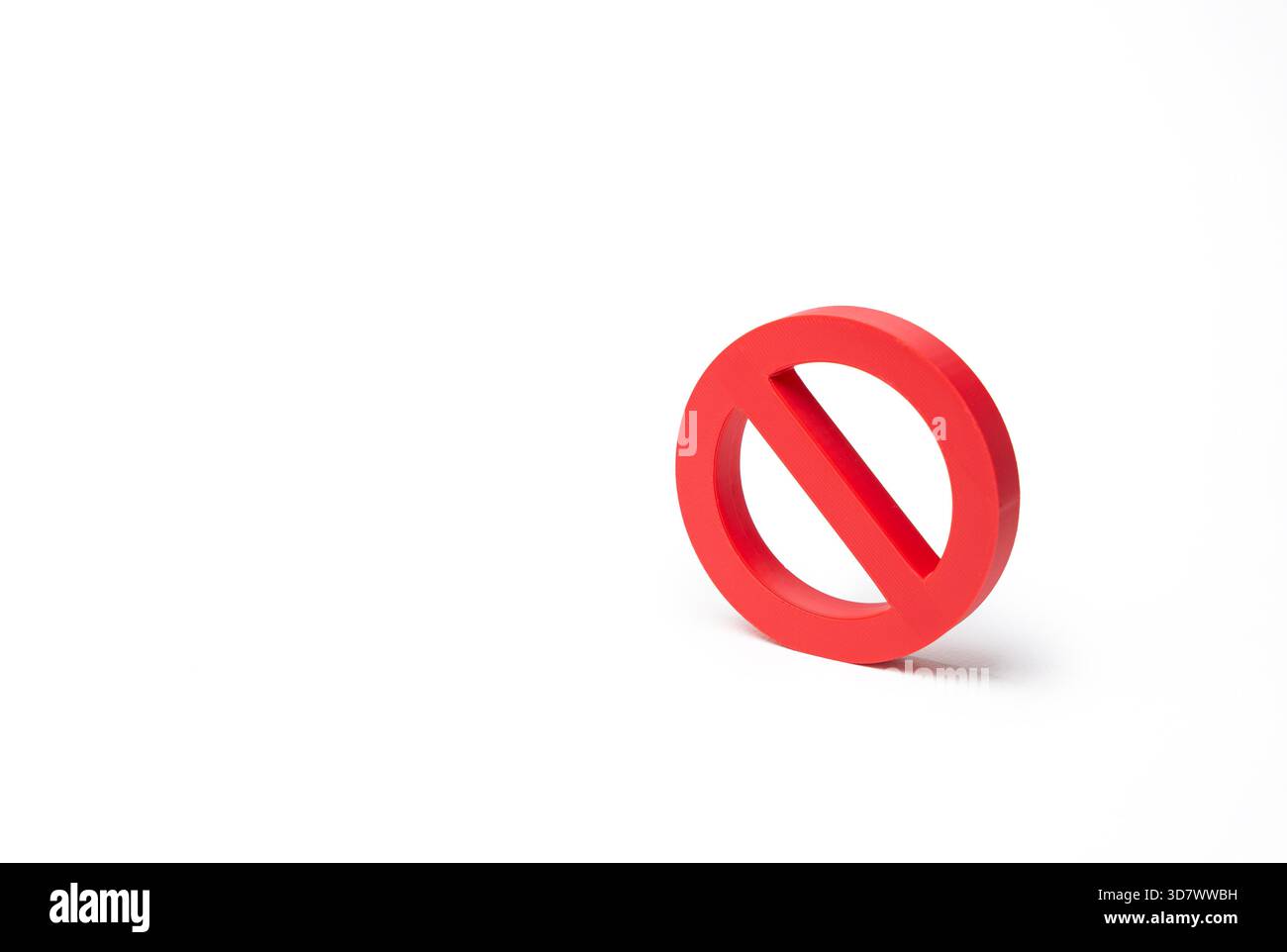 A NO prohibition sign on a white background. Prohibitions, restrictions ...