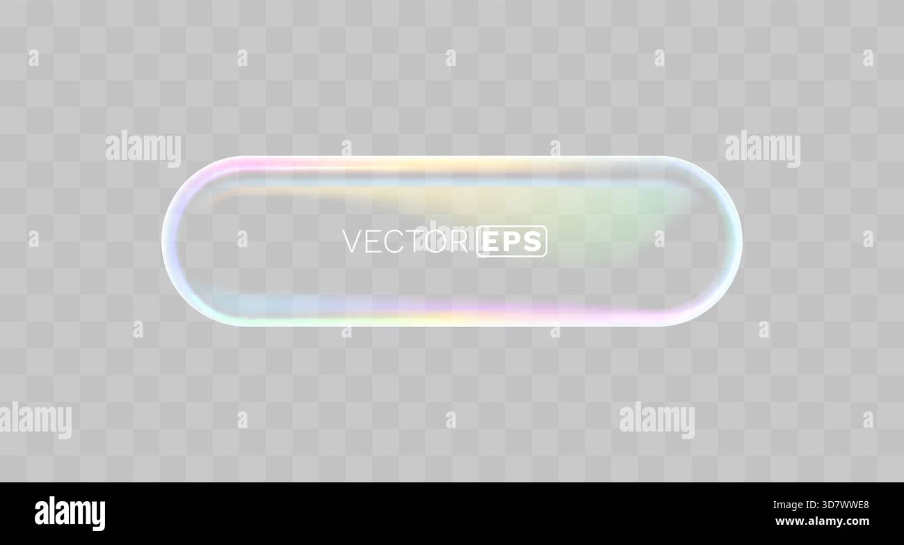 Modern holographic glass frame with soft iridescent colors, ideal for ...