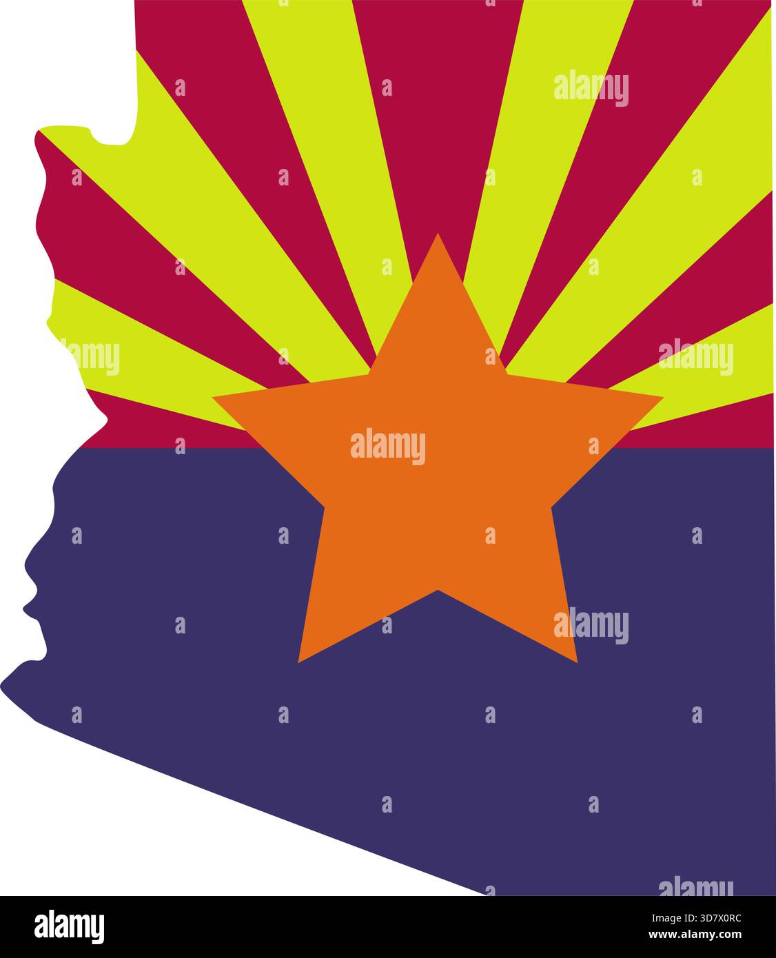 Arizona vector state map hi-res stock photography and images - Alamy