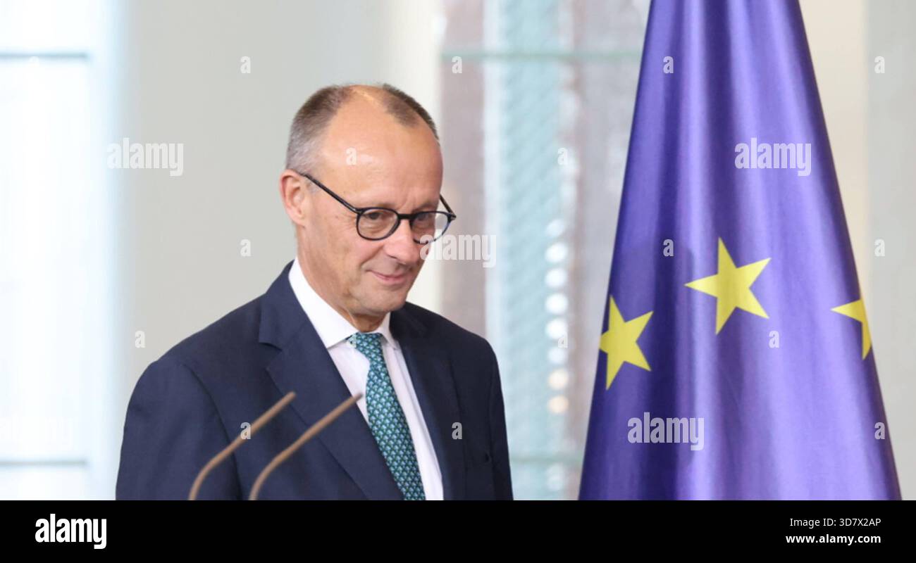 Merz und Estland 08.10.2025,Germany, Berlin, Bundeskanzleramt ...