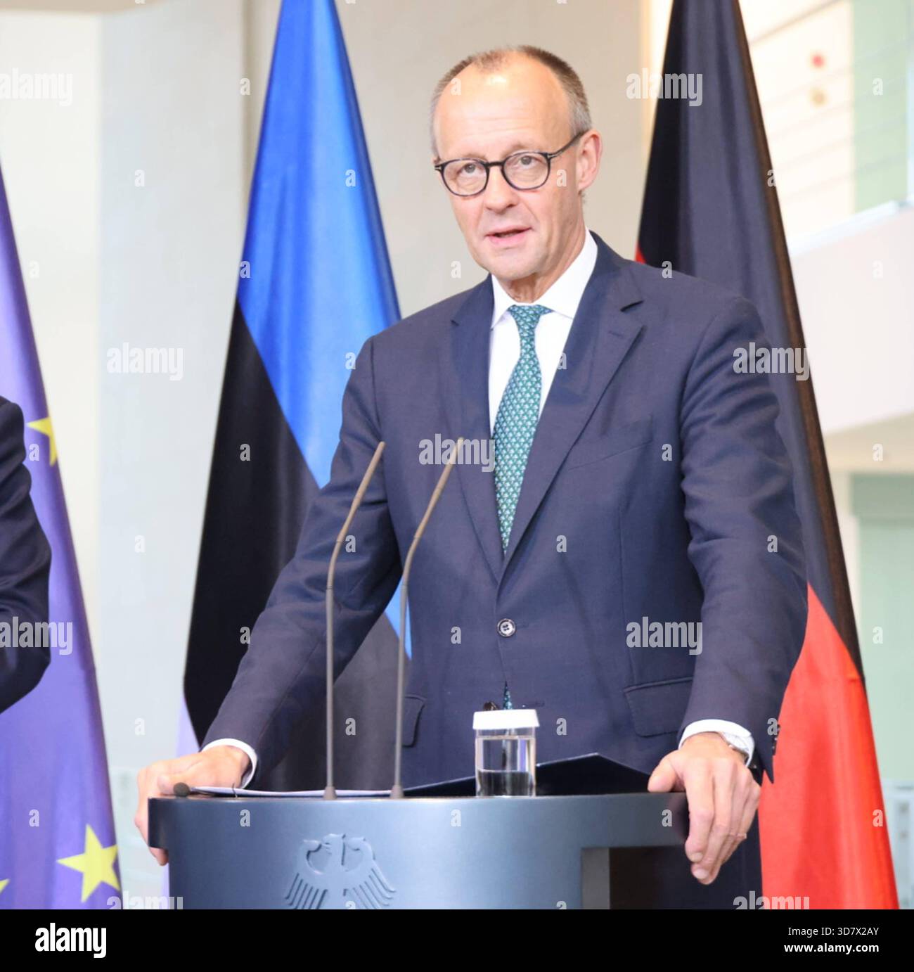 Merz und Estland 08.10.2025,Germany, Berlin, Bundeskanzleramt ...
