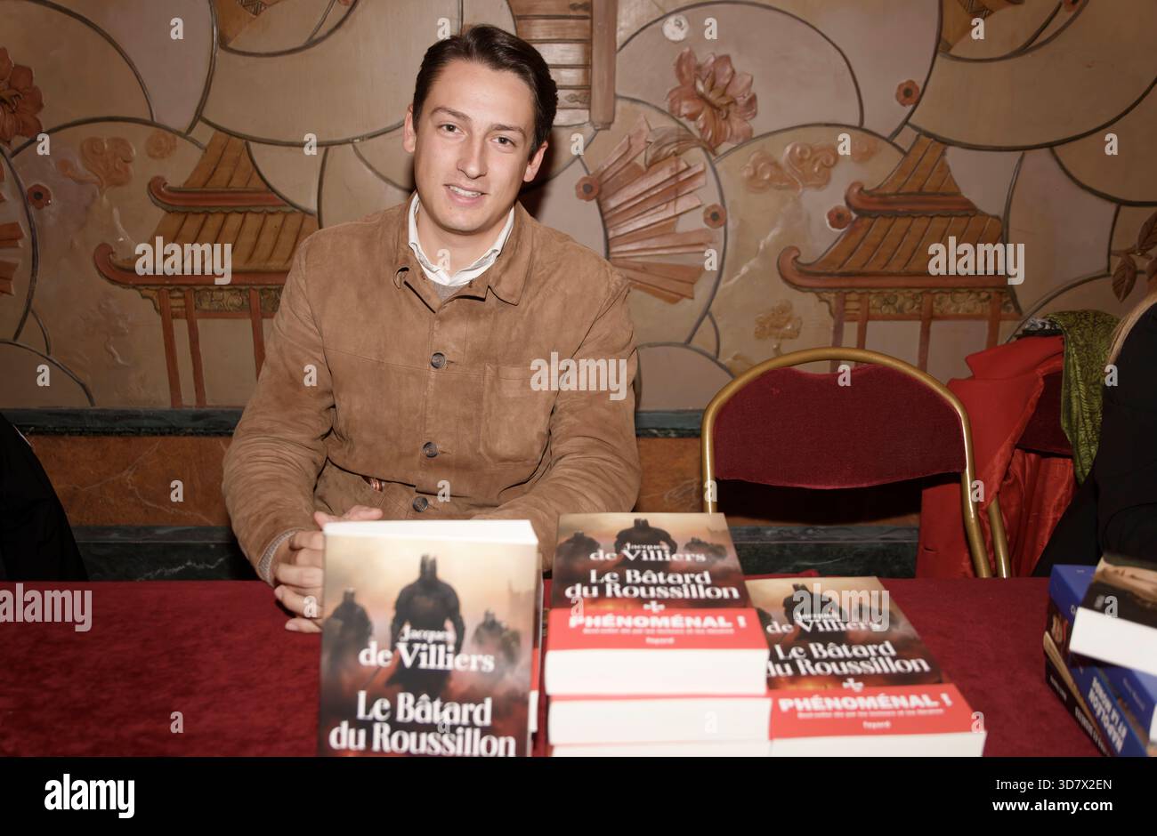 Paris, France. 26th Nov, 2025. Jacques de Villiers presents his book ...