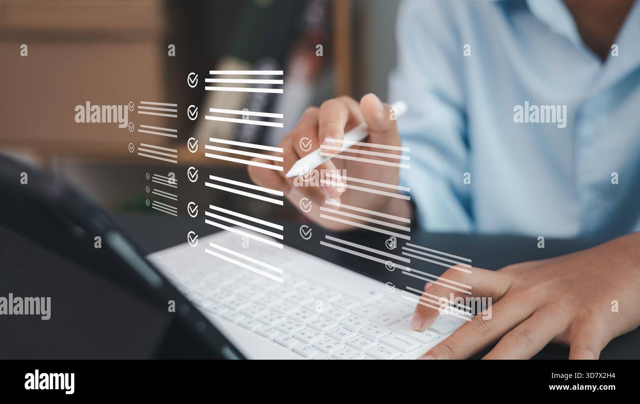 Digital document checklist system hi-res stock photography and images ...