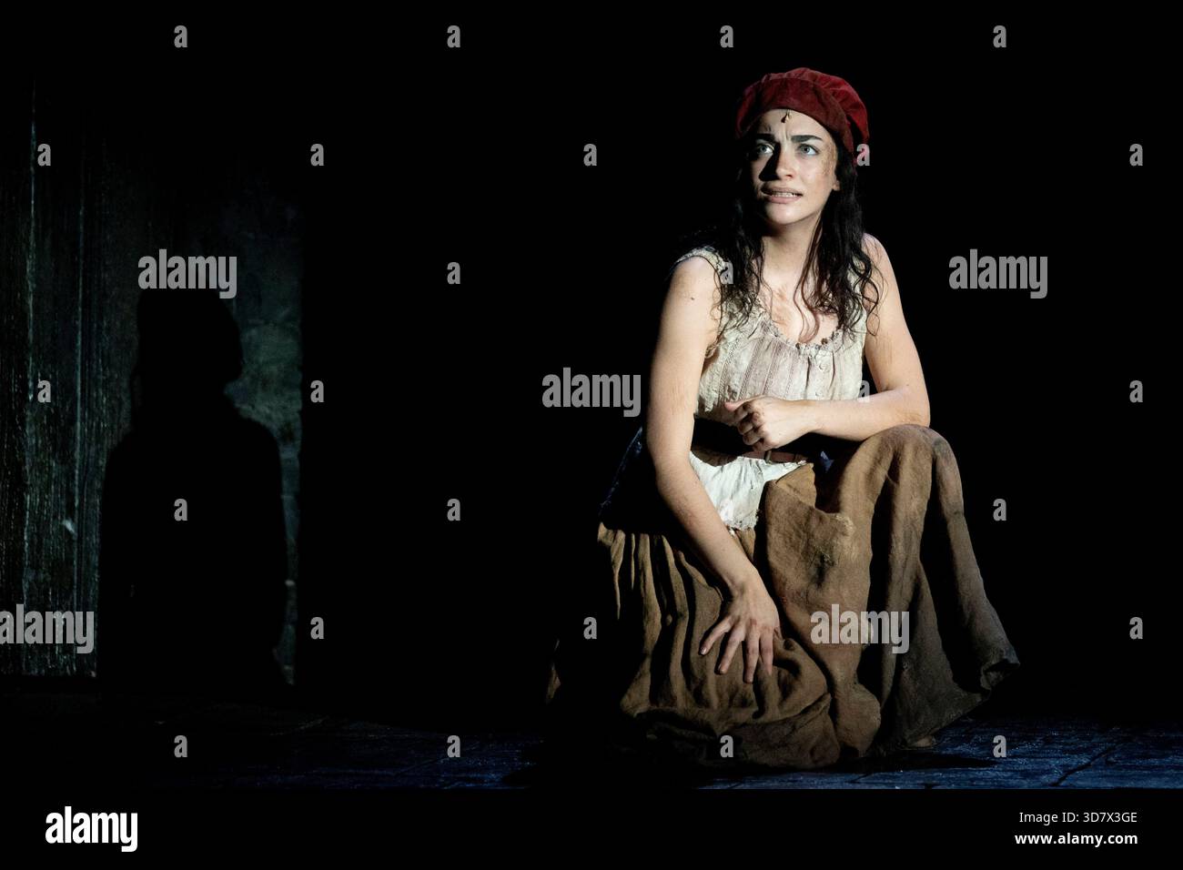 Cast members perform during the press preview of Los Miserables, el ...