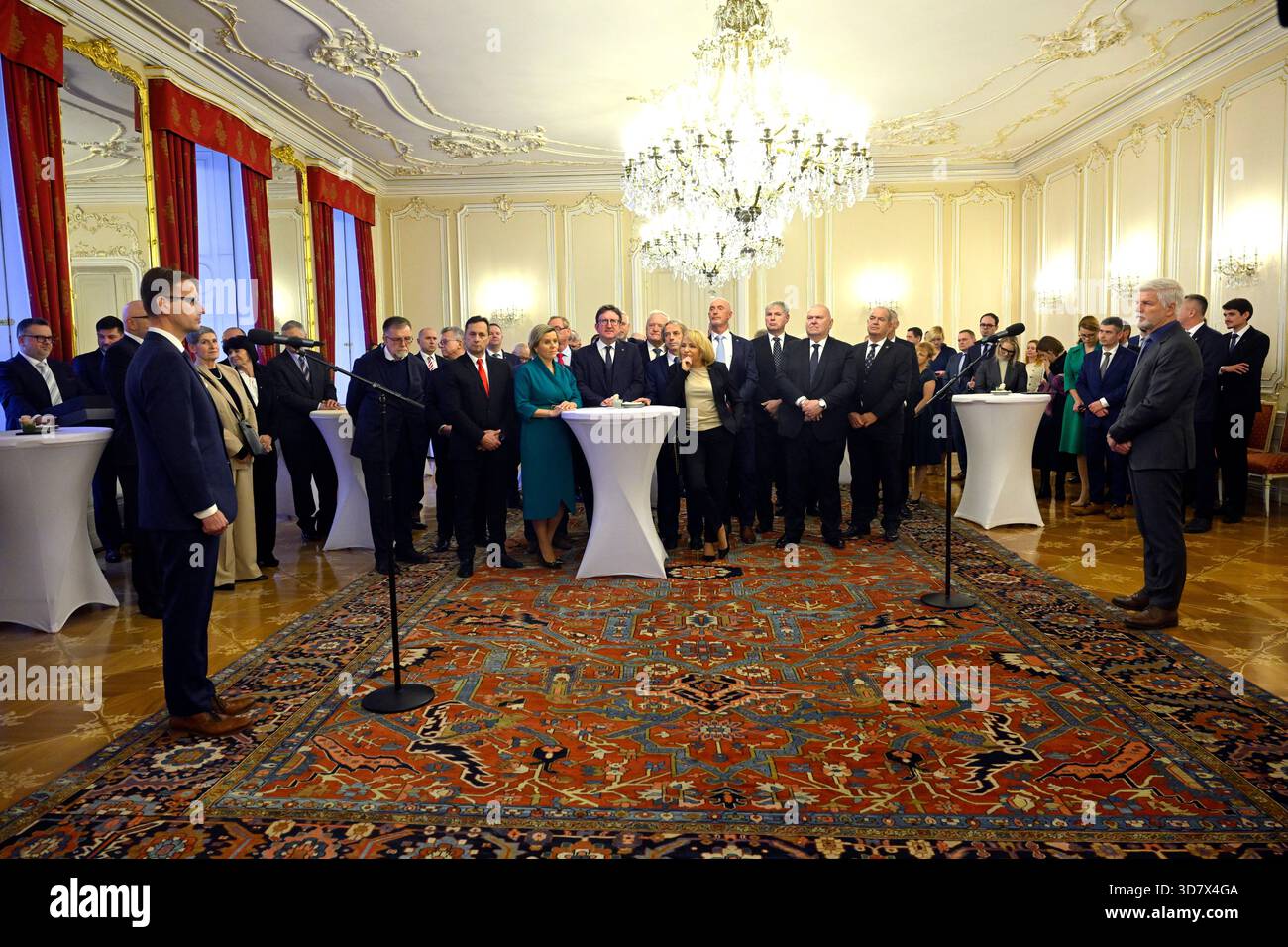 Prague, Czech Republic. 27th Nov, 2025. President Petr Pavel (right ...