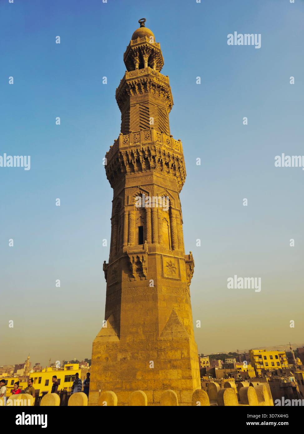 Cairo, Egypt, November 22 2025: The minaret of The Mosque of Sultan al ...