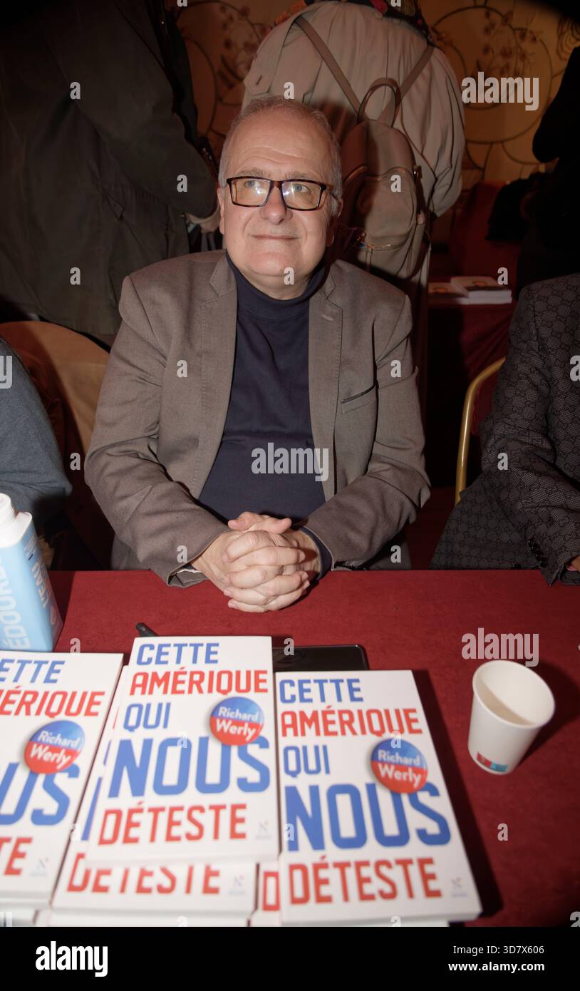 Paris, France. 26th Nov, 2025. Richard Werly presents his book 'Cette ...