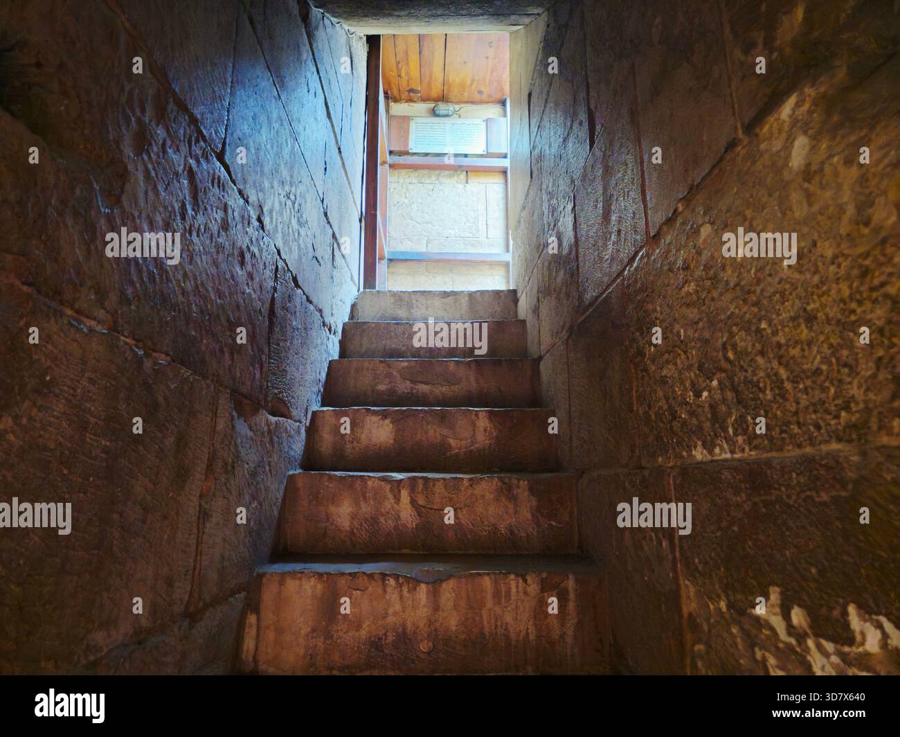 Cairo, Egypt, November 22 2025: Old stairs at Bab Zuweila, Bawabat al ...