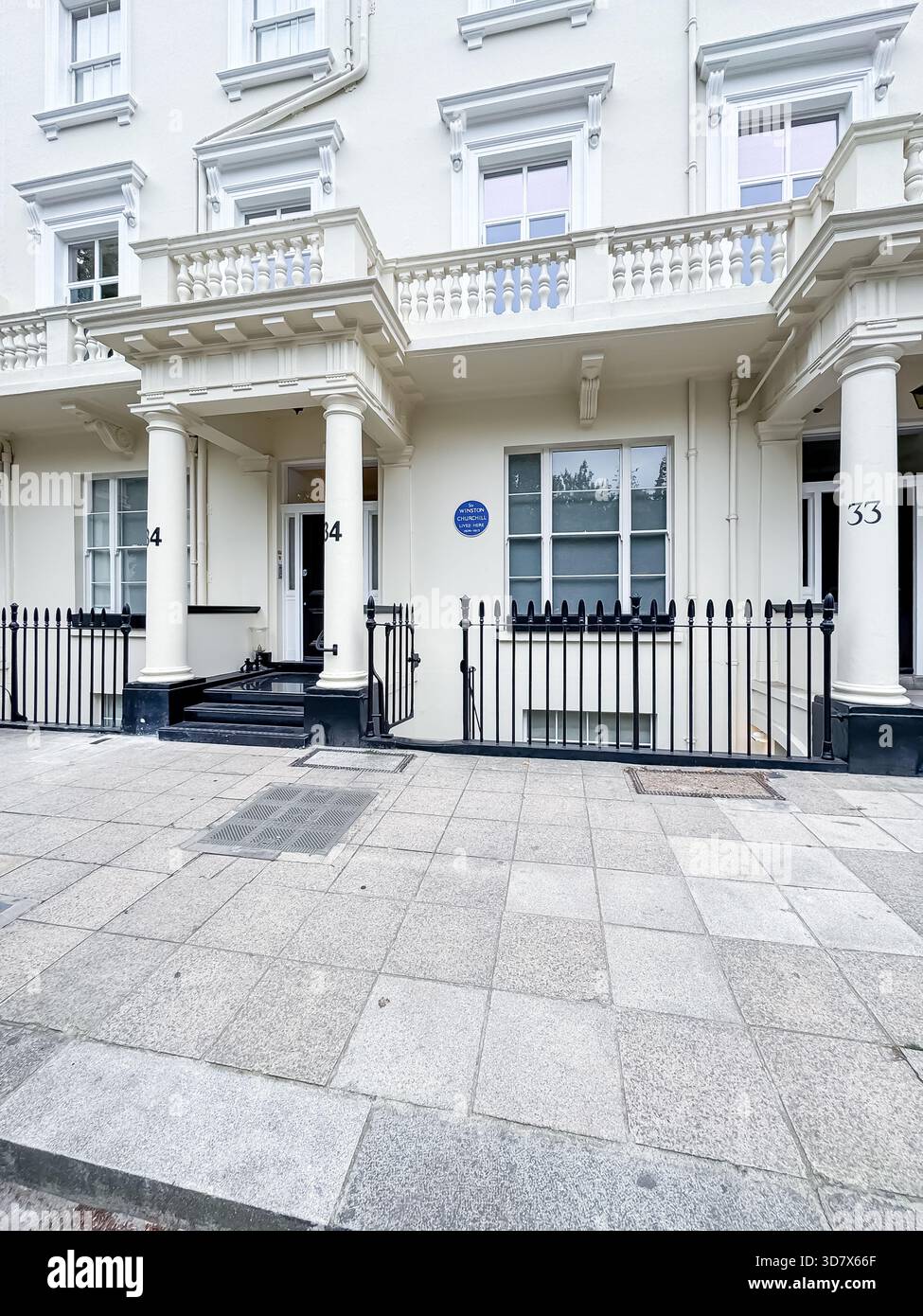 Winston Churchill - 34 Eccleston Square, London Stock Photo - Alamy