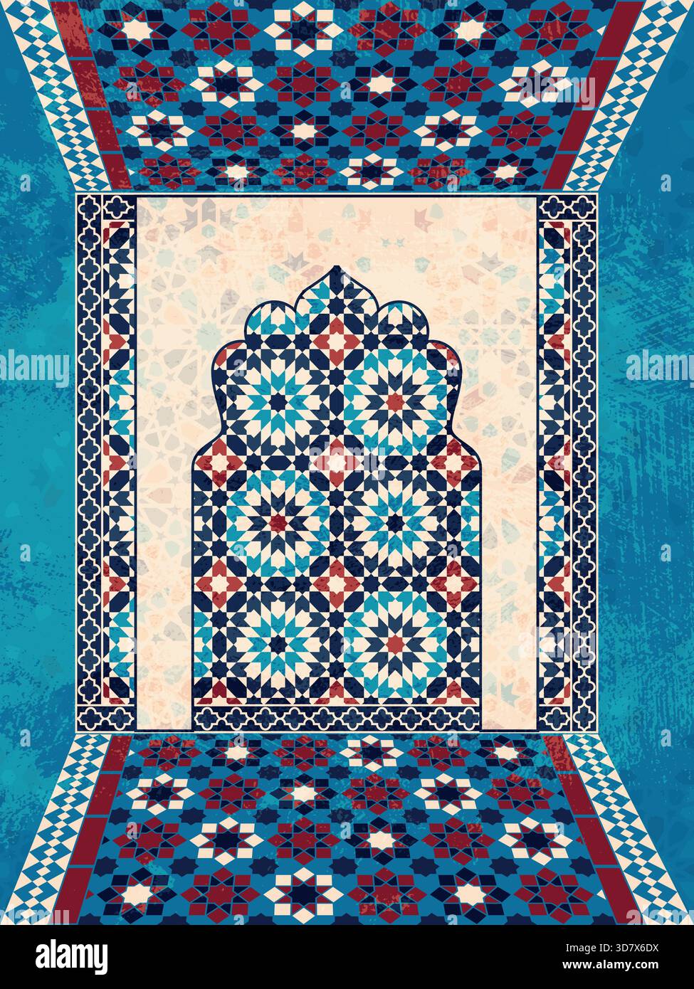 Islamic Arch Background with Moroccan Mosaic Tile Pattern - Arabesque ...