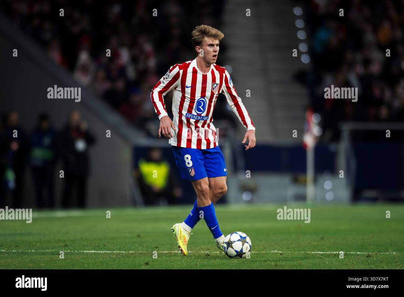 Pablo Barrios of Club Atletico de Madrid in action during the UEFA ...
