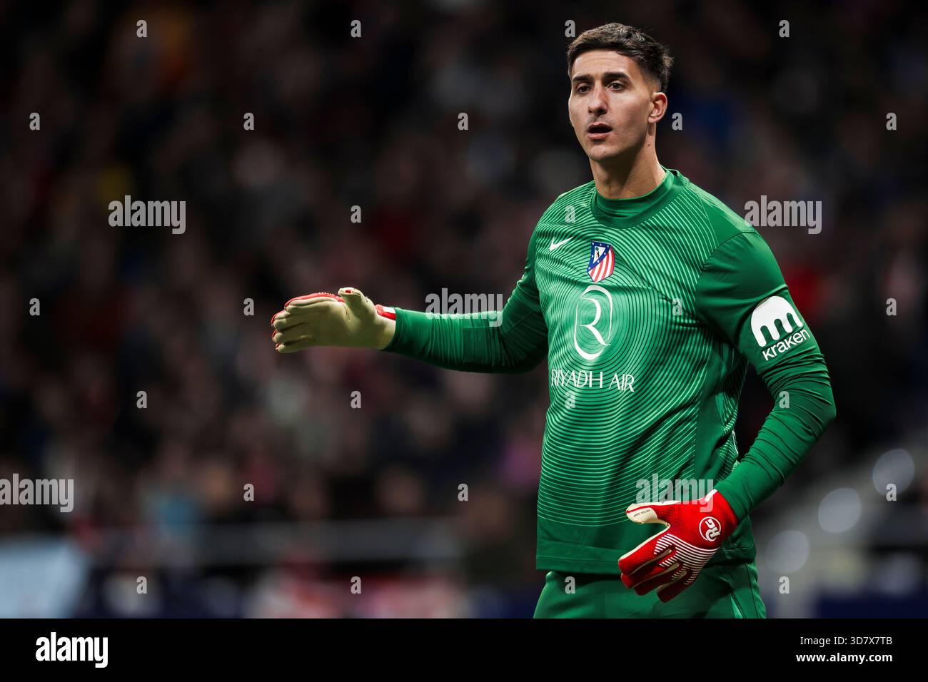 Juan Musso of Club Atletico de Madrid looks on during the UEFA ...