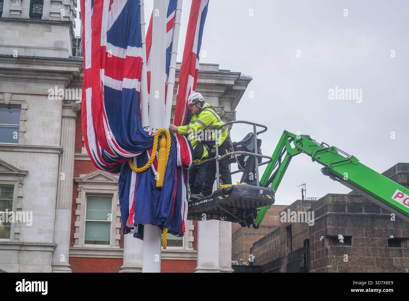 27 November 2025 Engineers from The Flag Consultancy install a Union ...