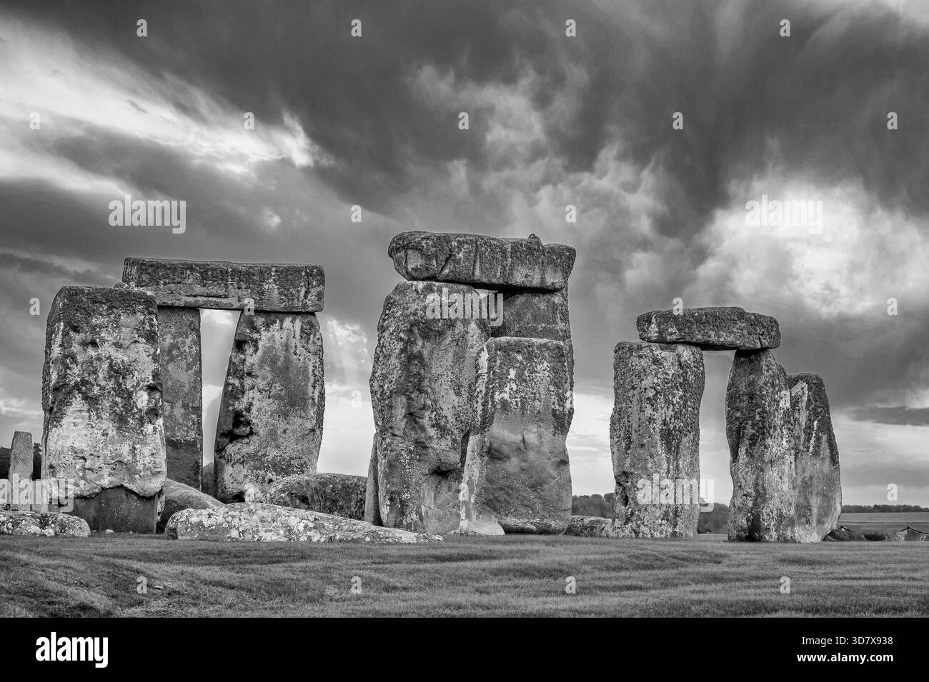 The image is of the ancient 4500 year old Neolithic stone circle of ...