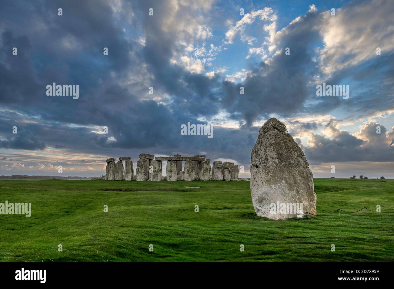 The image is of the ancient 4500 year old Neolithic stone circle of ...