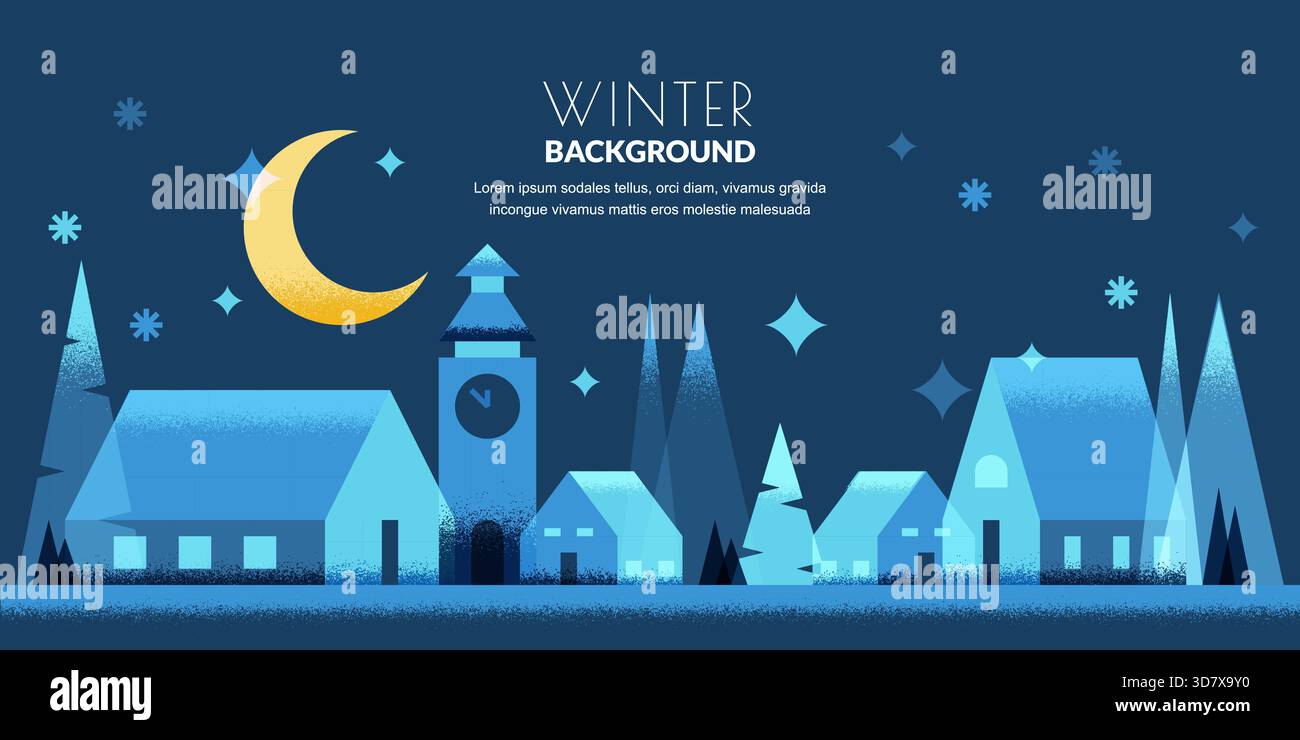 White trees snow night Stock Vector Images - Alamy