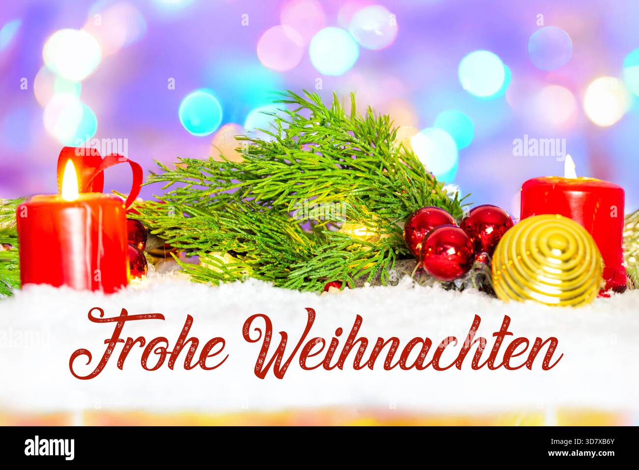 Weihnachtsgrüße: Weihnachtsdekoration mit Text FROHE WEIHNACHTEN ...