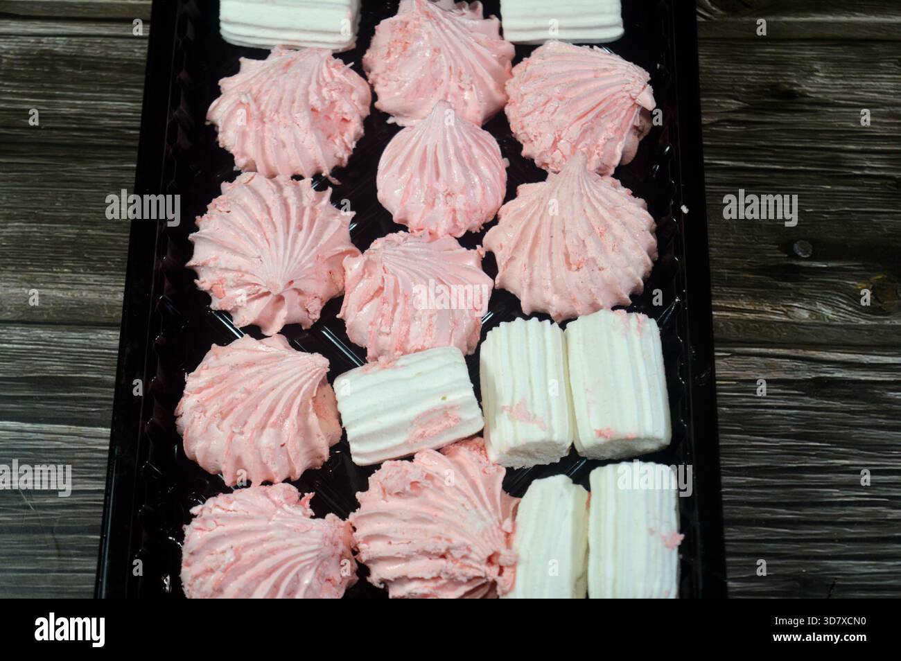 Meringues, weet dessert or candy made from whipped egg whites and sugar ...