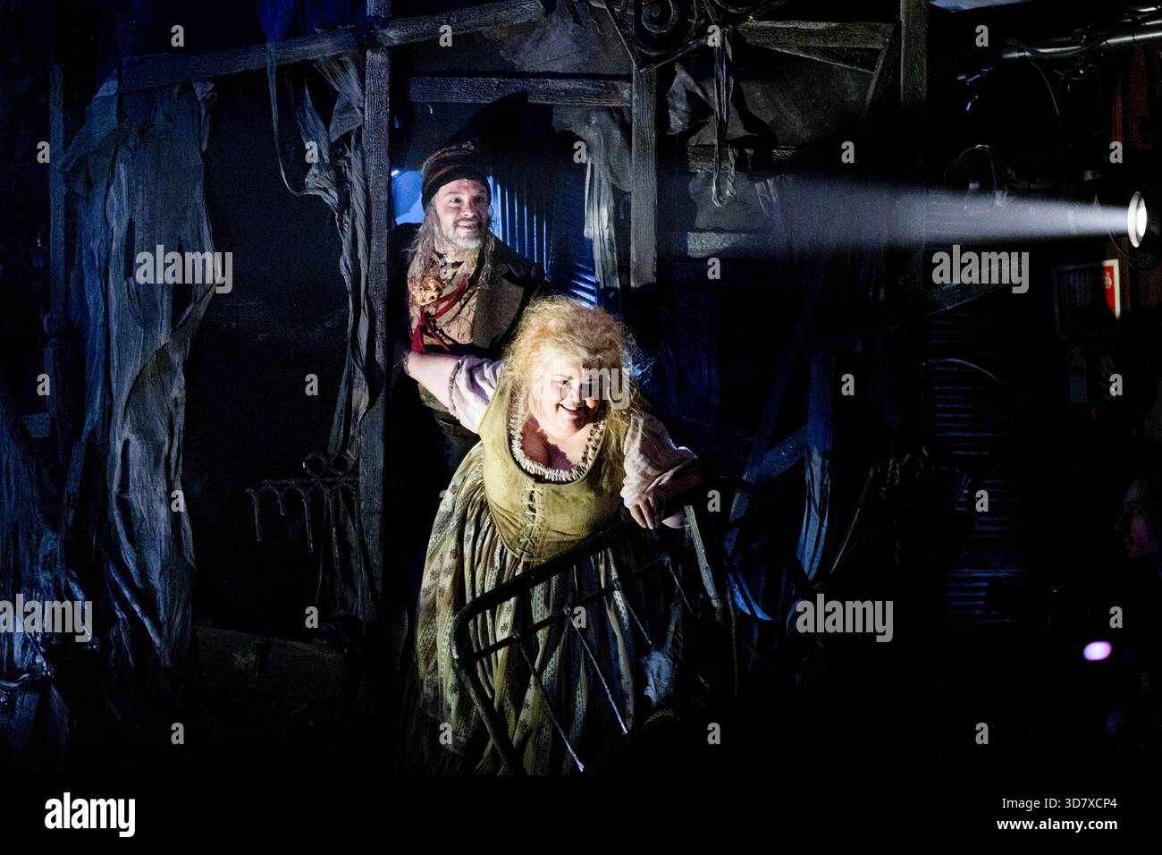 Cast members perform during a press preview of Los Miserables, el ...