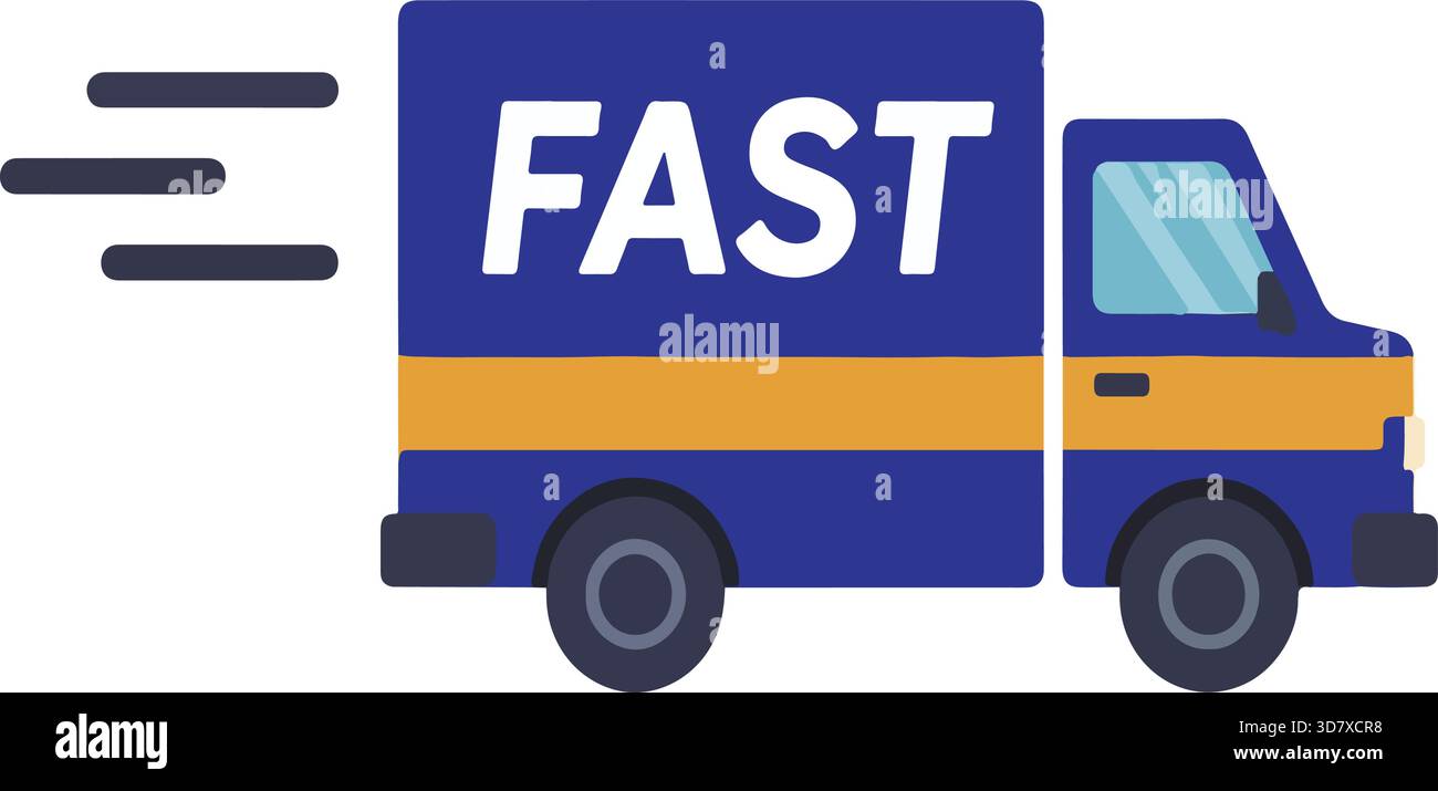 Blue Cargo Truck Shipping and Logistics Graphic cargo truck graphic ...