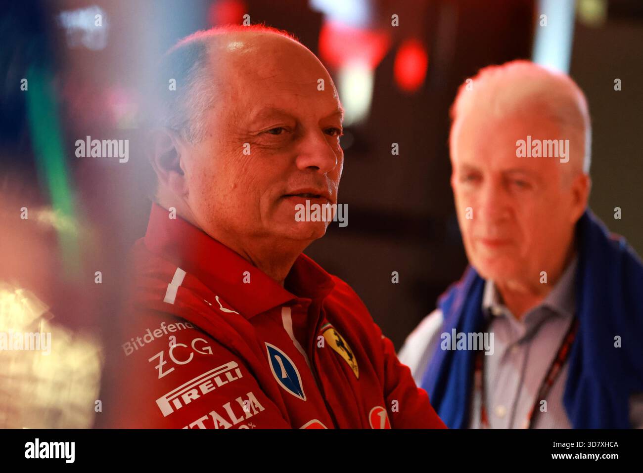Frederic Vasseur (FRA) Ferrari Team Principal with Piero Ferrari (ITA ...