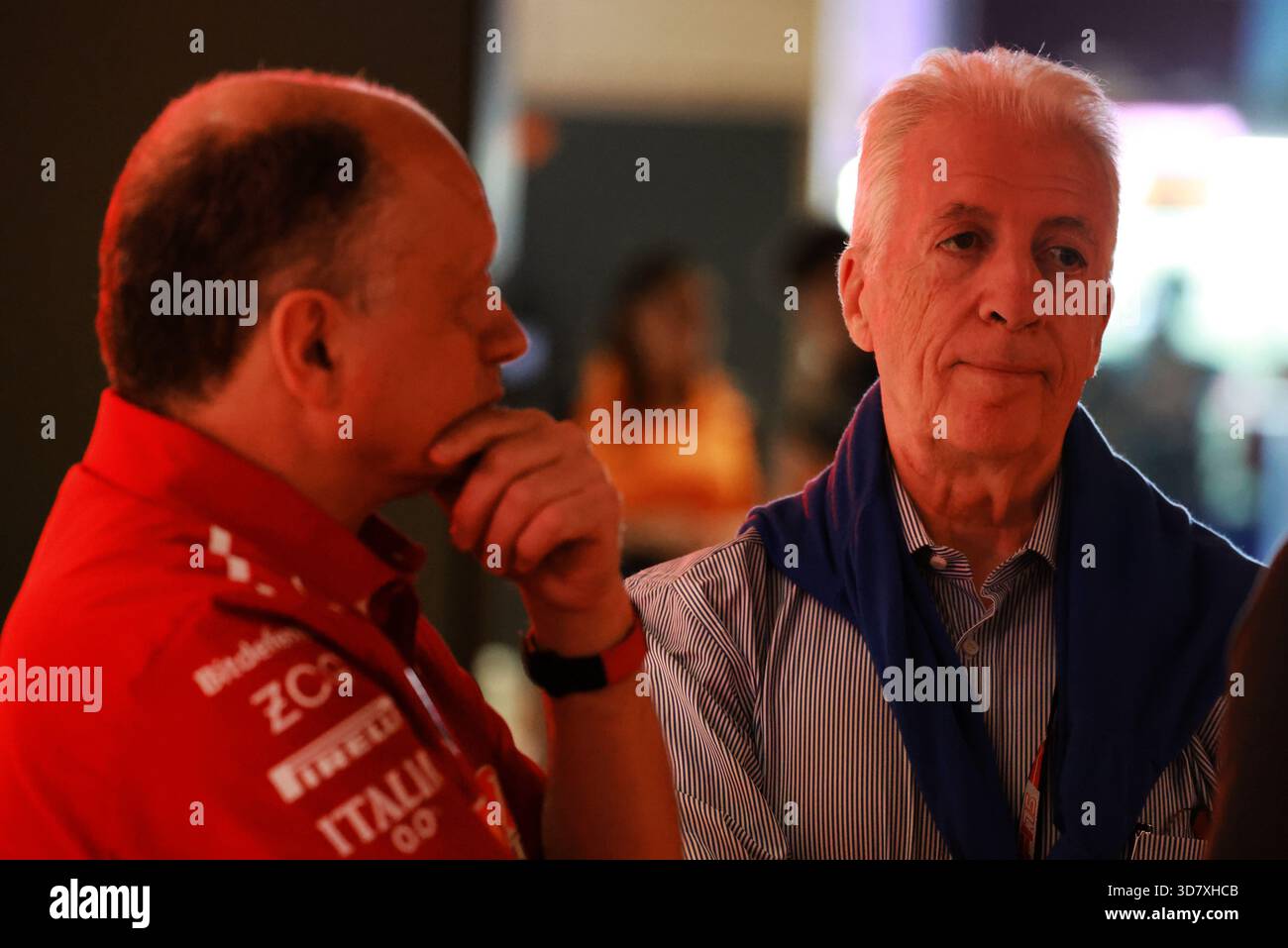 Piero Ferrari (ITA) Ferrari Vice-President with Frederic Vasseur (FRA ...