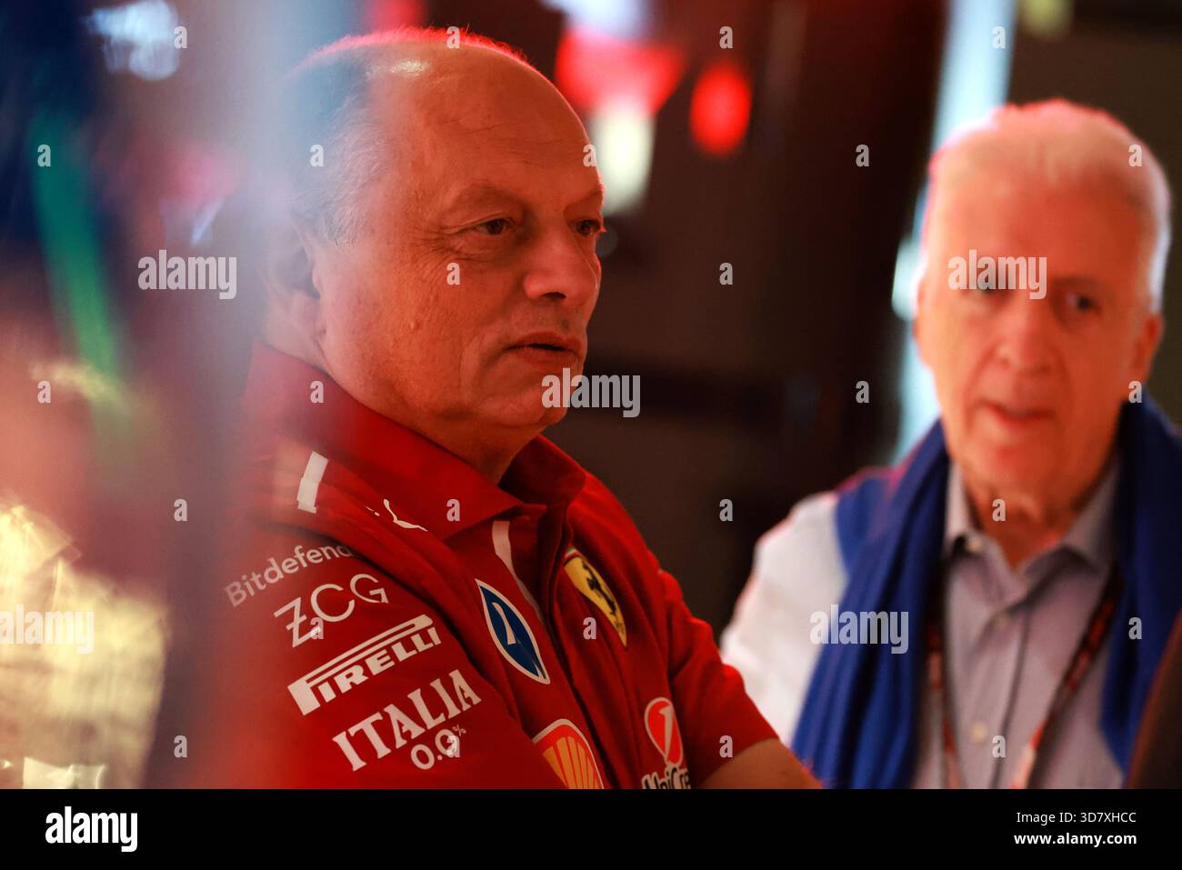 Frederic Vasseur (FRA) Ferrari Team Principal with Piero Ferrari (ITA ...