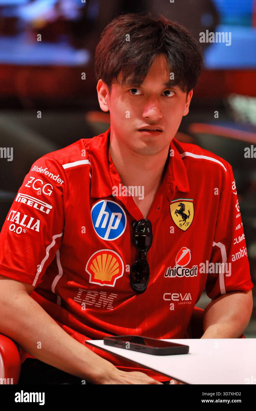 Zhou Guanyu (CHN) Ferrari Reserve Driver. 27.11.2025. Formula 1 World ...
