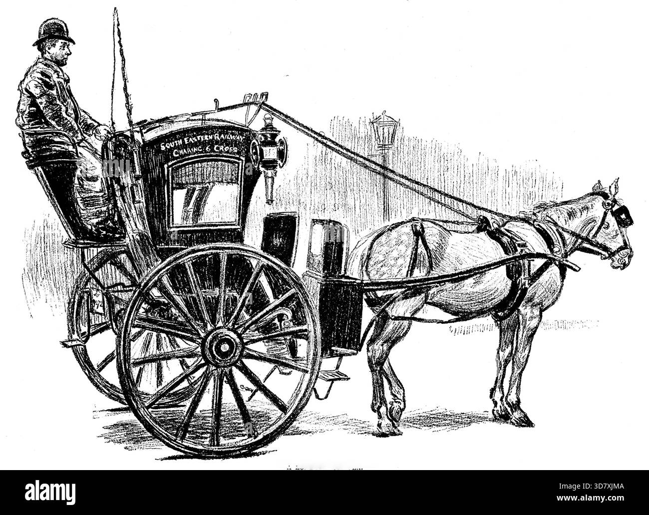 Sketches of London Cabs and Cabmen: a London gondola, 1890. 'The ...