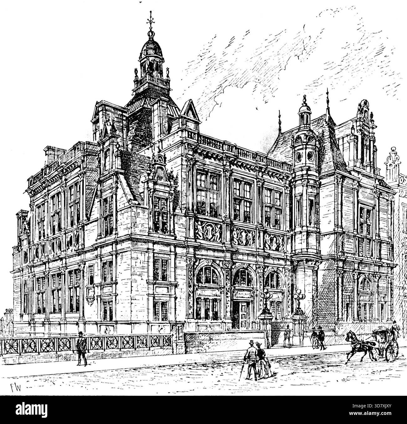 The new public library, Edinburgh, 1890. 'This fine building, erected ...
