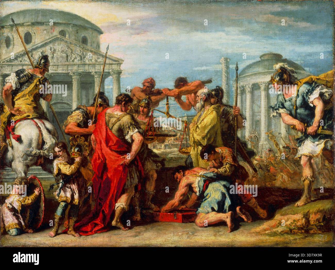 Camillus Rescuing Rome from Brennus, c.between 1716 and 1720. Marcus ...