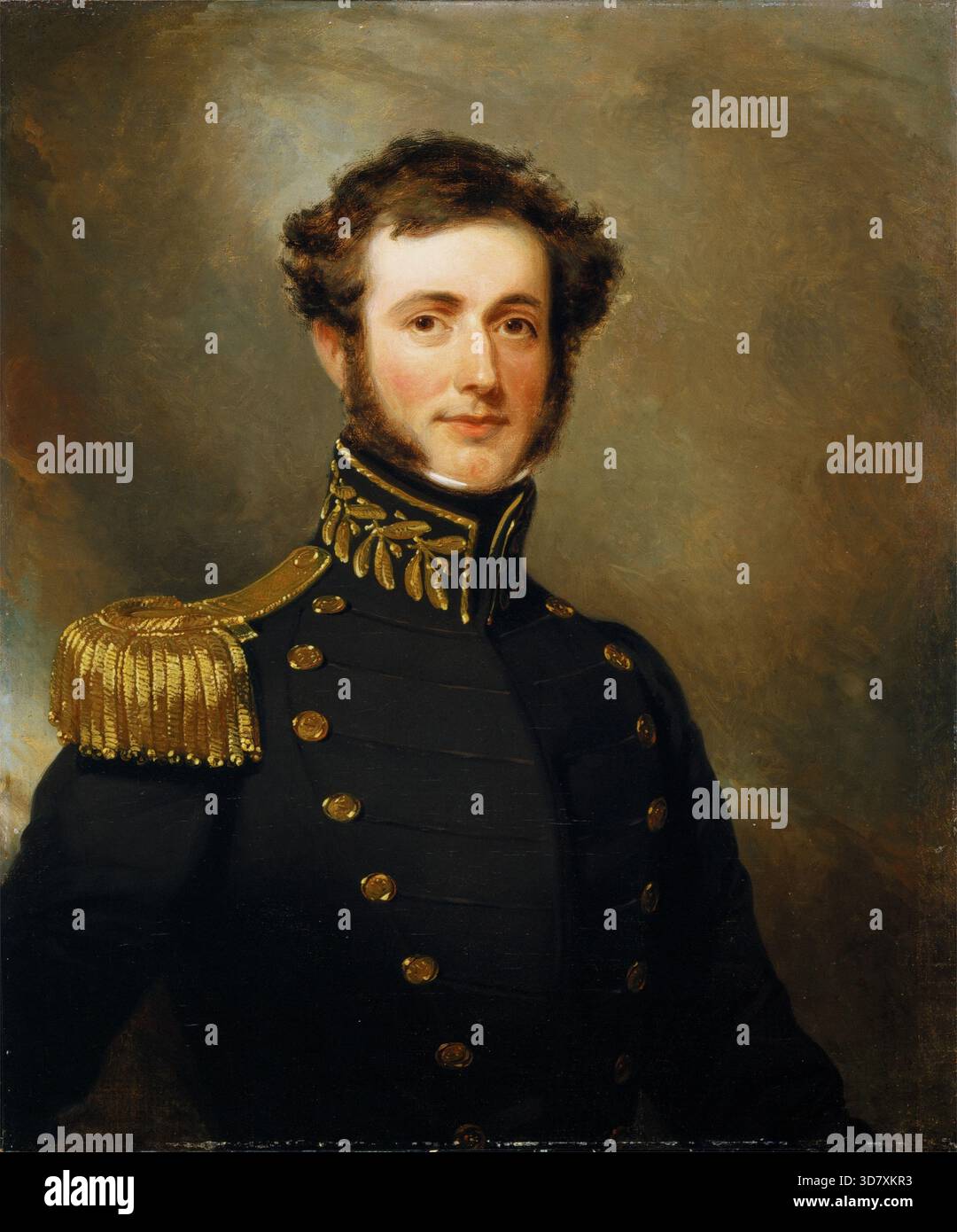 Lieutenant Philip Augustus Stockton, 1833. American naval officer Stock ...