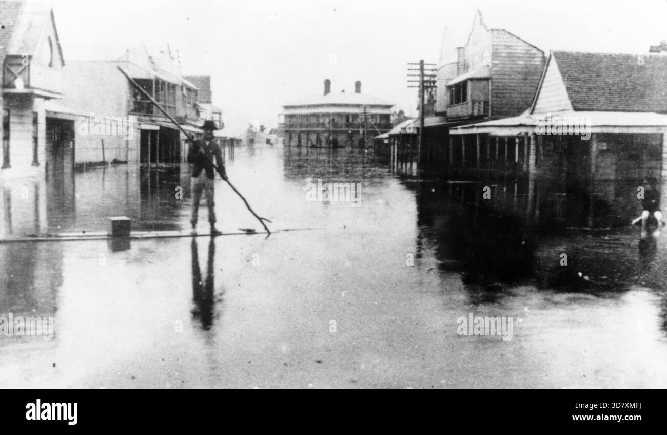 The February 1893 flood in Brisbane was devastating and flooded areas ...