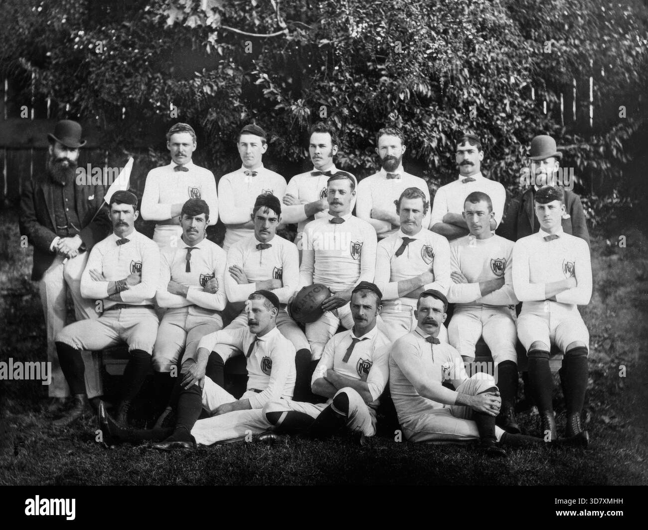 Rugby union england team group Black and White Stock Photos & Images ...