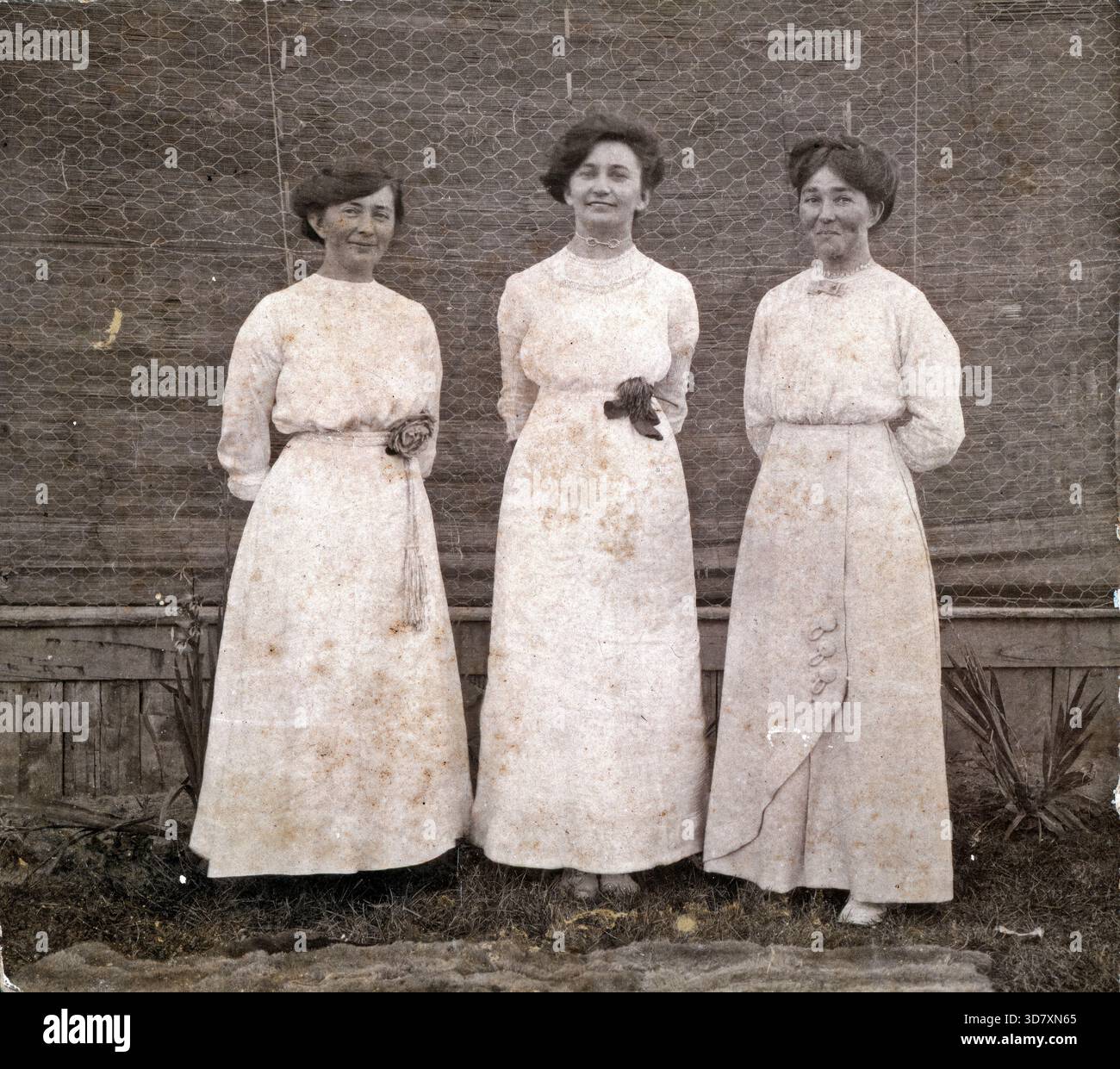 Newland sisters, Grace, Ethel and Nell. Ethel in the centre, c1900s ...