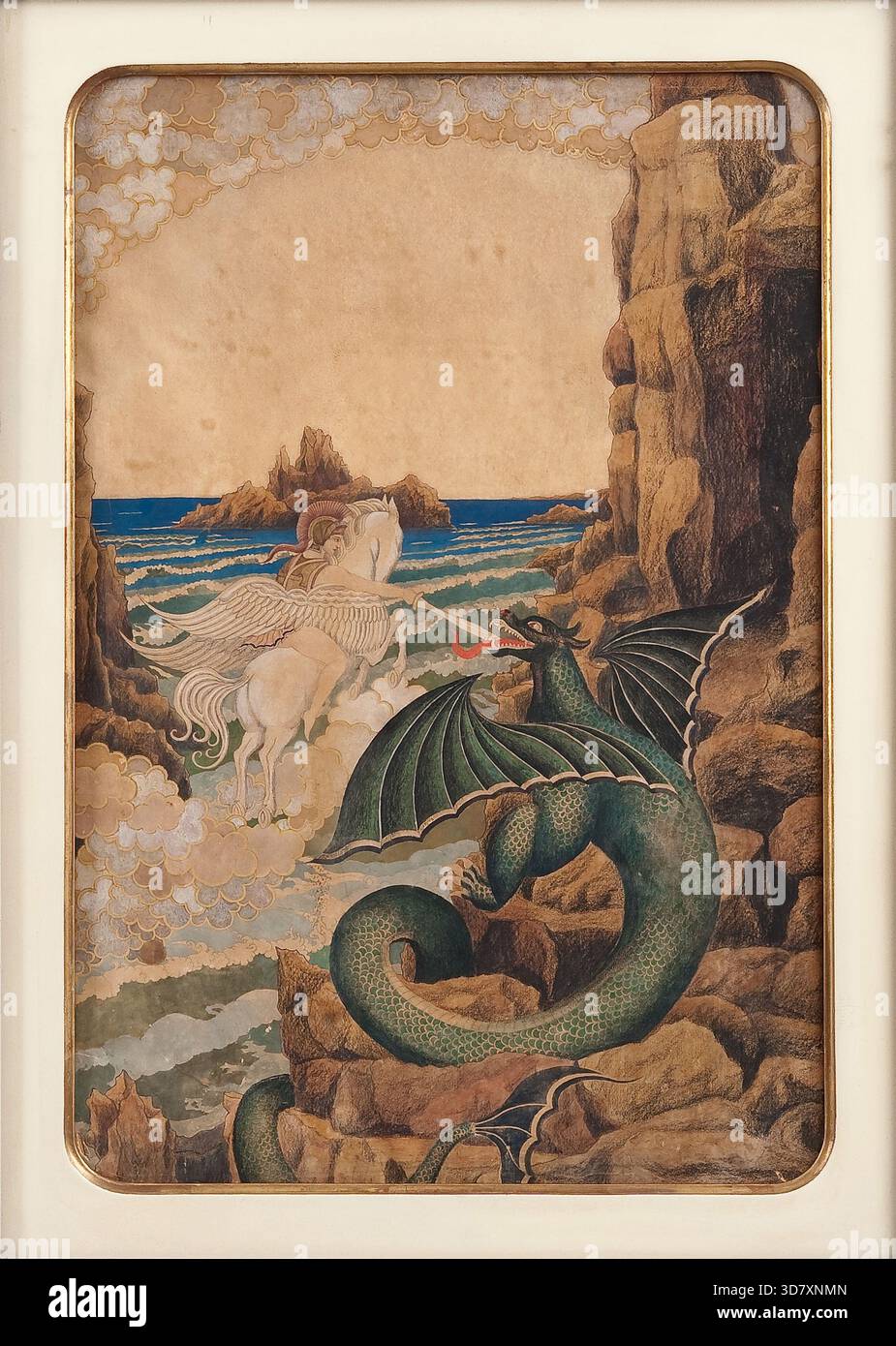 Saint George Killing the Dragon, 1916. From a private collection Stock ...