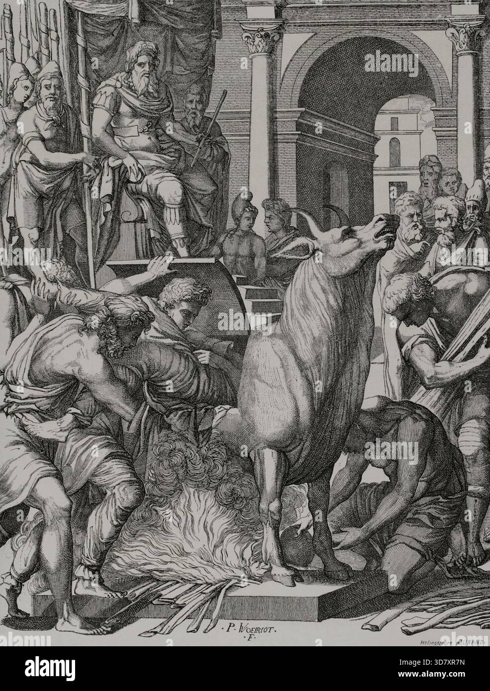 Brazen bull or bull of Falaris, 6th century BC, (16th century ...
