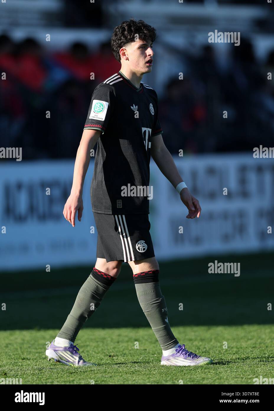 Borehamwood, England, 26th November 2025. Deniz Ofla of Bayern Munich ...